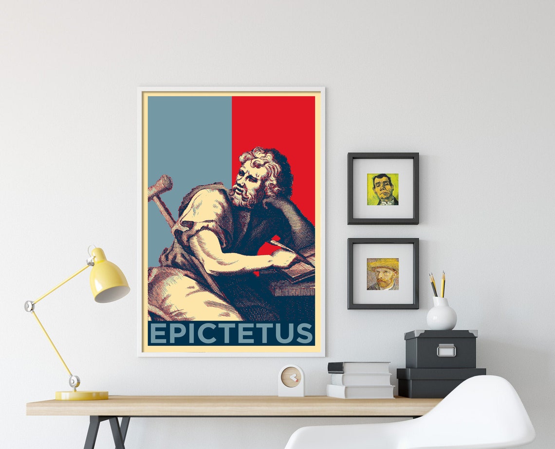 Epictetus Original Art Print - Stoicism Poster, Philosophy Giclee Home ...