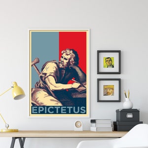 Epictetus Original Art Print - Stoicism Poster, Philosophy Giclee Home ...