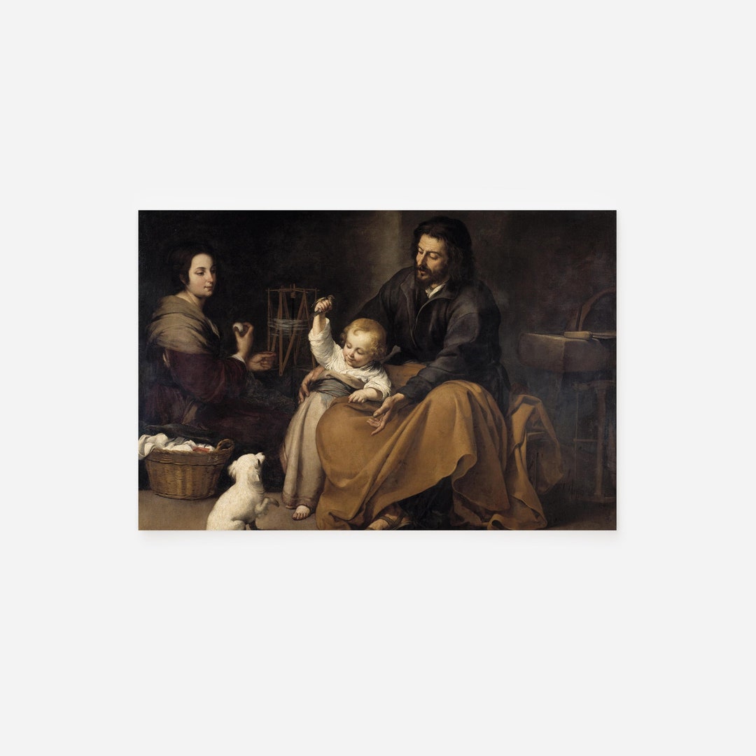 Bartolome Esteban Murillo - the Holy Family With A Bird (1650) - Art ...