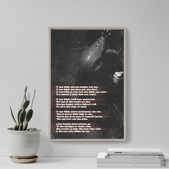 Boxing Motivational Poster 10 if You Think You Are | Etsy