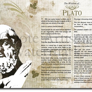 The Wisdom of Plato - Original Art Print Featuring His Greatest Quotes ...