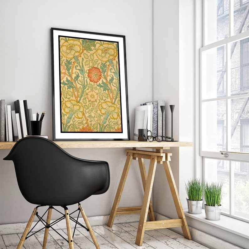 William Morris - Pink and Rose Wallpaper (1890) - Classic Print Poster ...