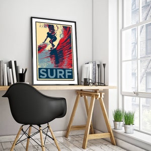 Surfing Original Art Print - Photo Poster Gift Wall Home Decor - Hope ...
