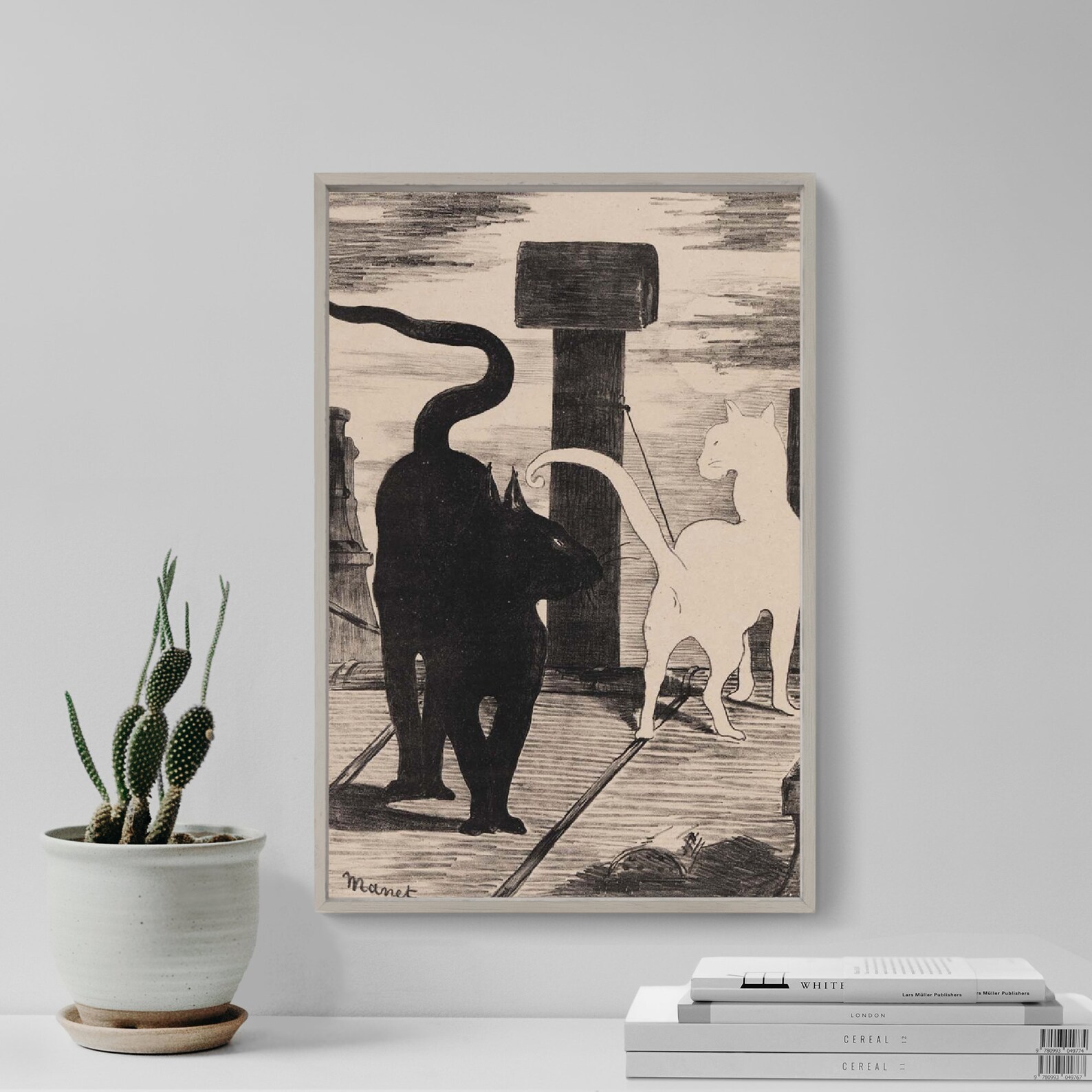 Edouard Manet the Cats Rendezvous 1868 Classic Painting | Etsy