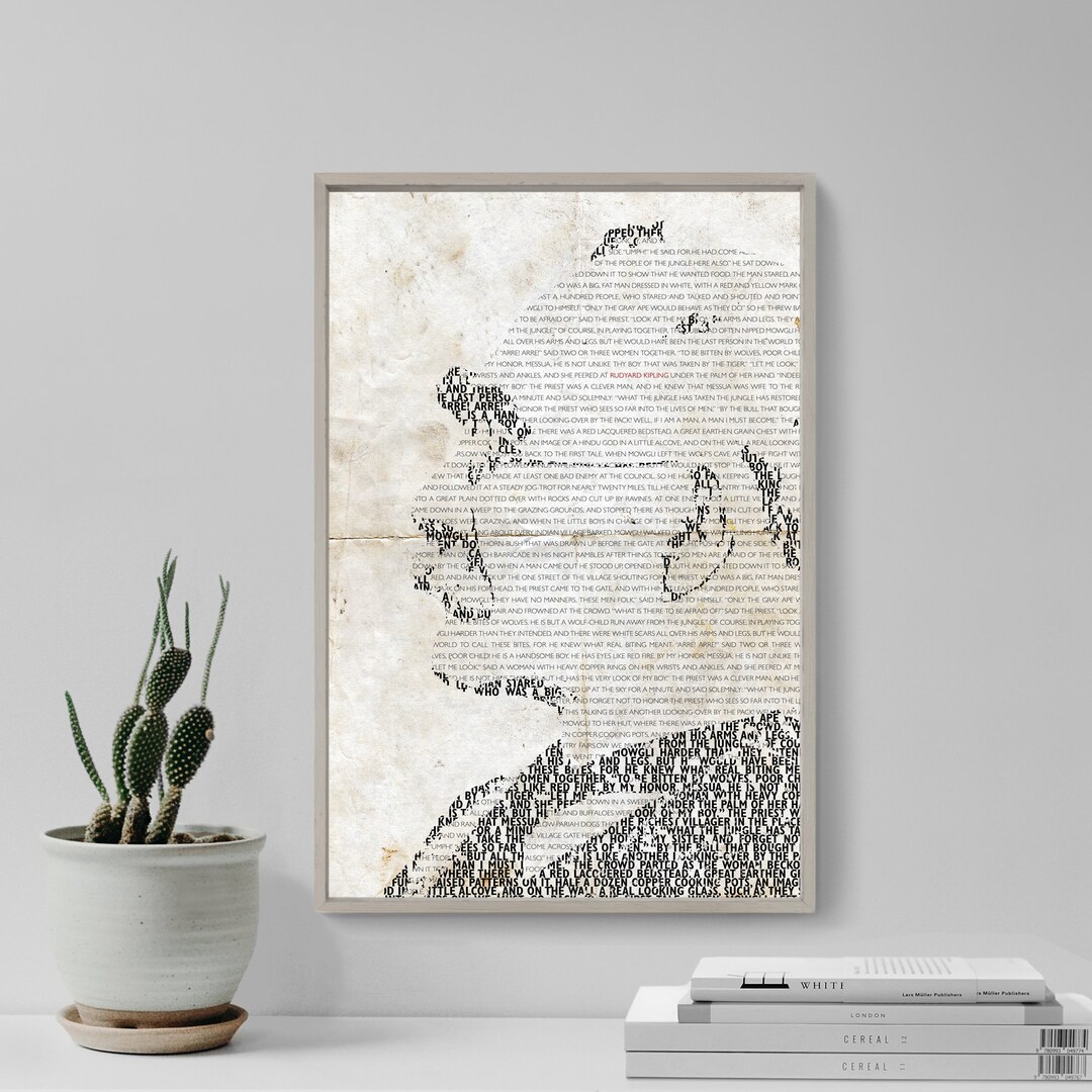 RUDYARD KIPLING Typographic Poster - Art Print Photo Quotes Wall Decor ...