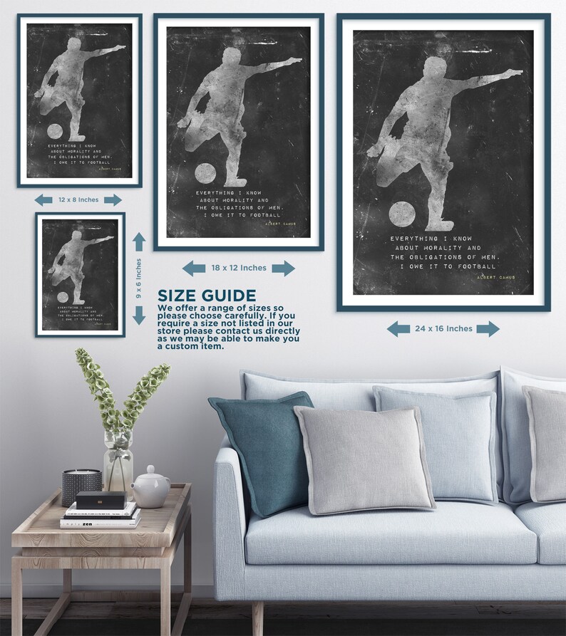 Football / Soccer Motivational Poster 05 everything I | Etsy