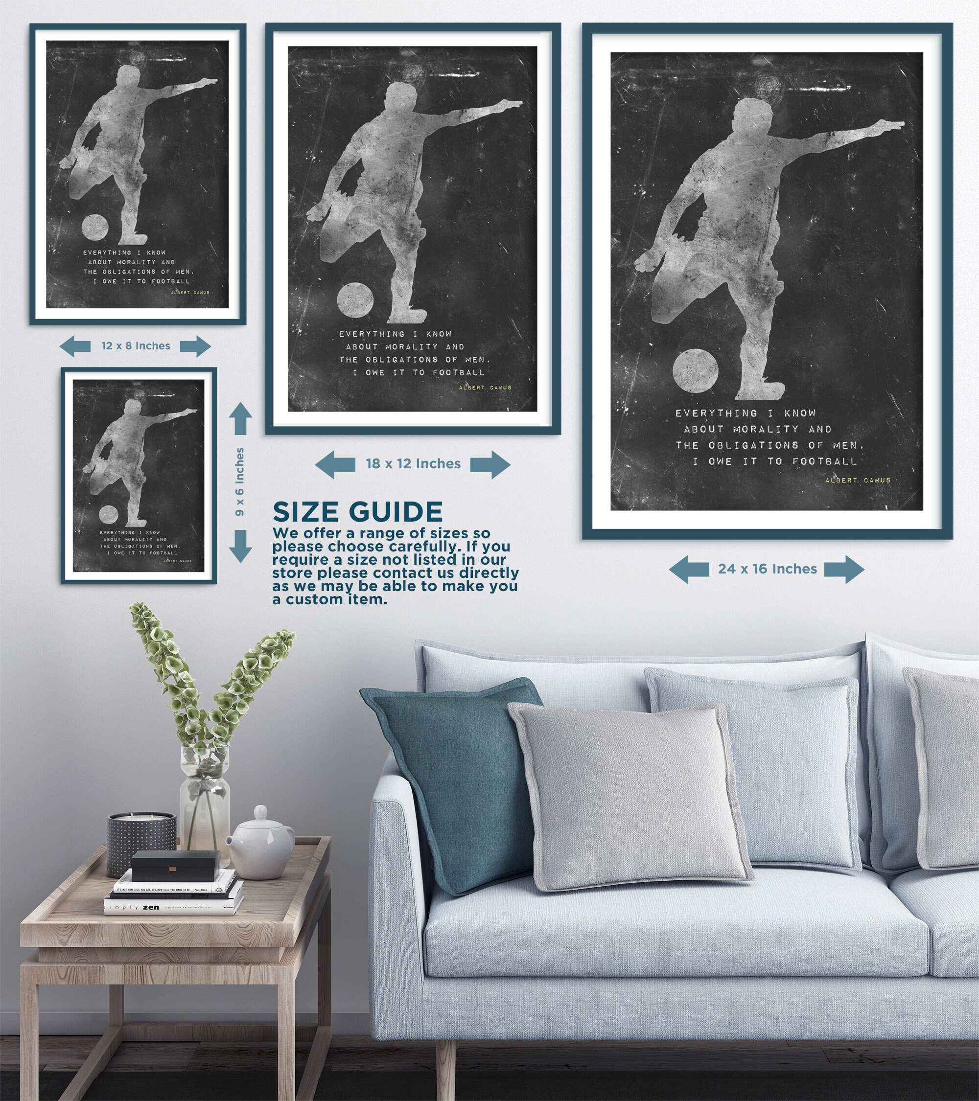 Football / Soccer Motivational Poster 05 everything I | Etsy