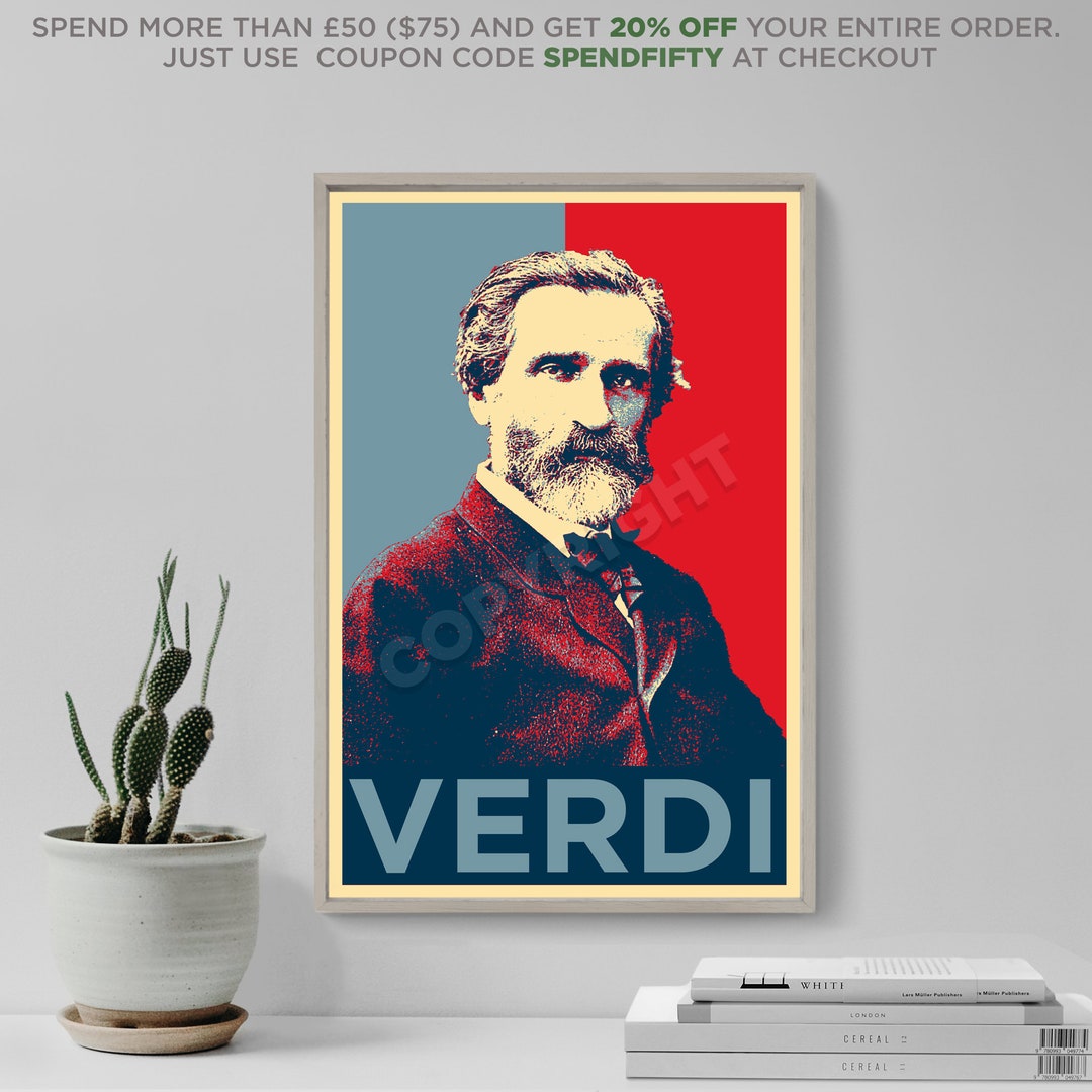Giuseppe Verdi Original Art Print - Photo Poster Gift Home Wall Decor ...