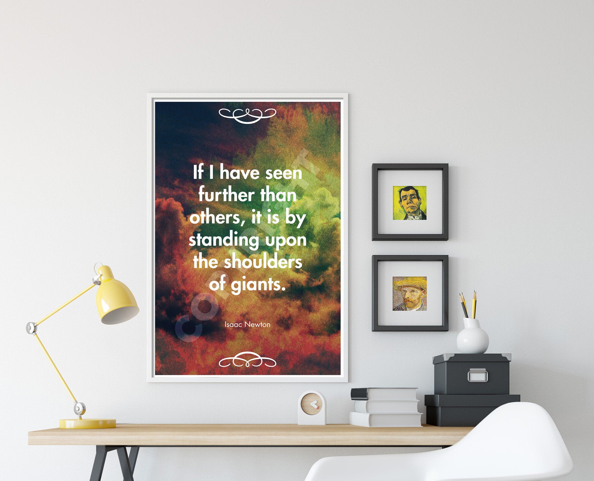 Isaac Newton Quote Poster "the Shoulders of Giants..." Photo Poster Art ...