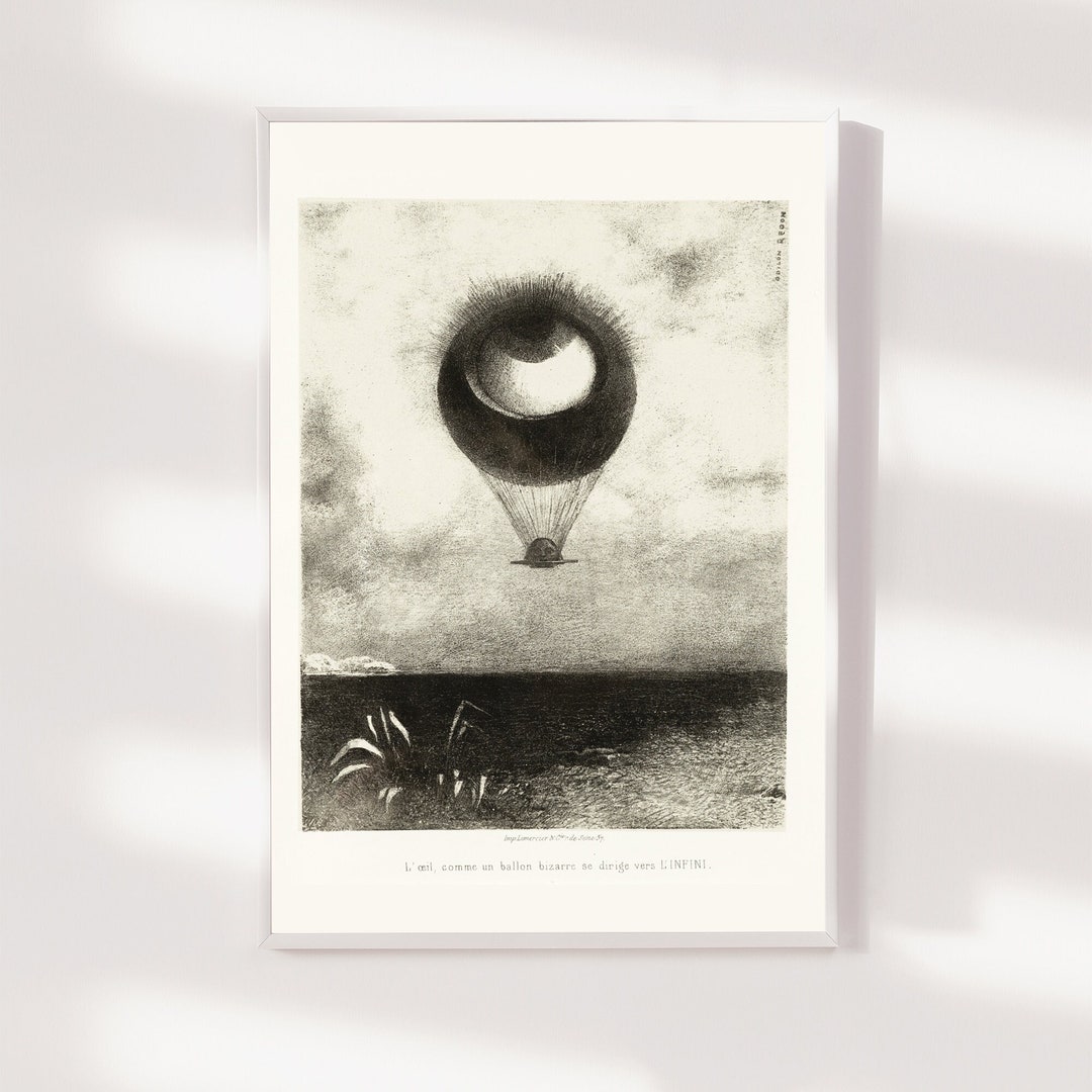 Odilon Redon - the Eye Like a Strange Balloon Mounts Toward Infinity ...