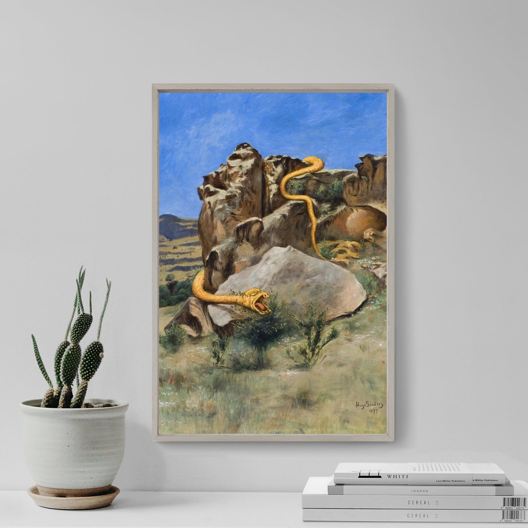 Hugo Simberg - the Serpent (1899) - Classic Painting Photo Poster Print ...