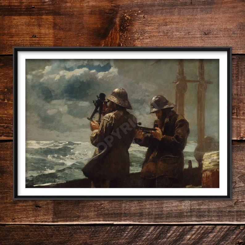 Winslow Homer - Eight Bells (1886) - Classic Painting Photo Poster ...