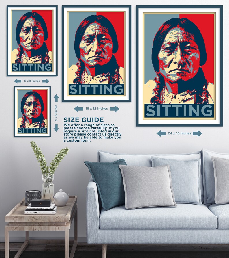 Sitting Bull Original Art Print Photo Poster Gift Native | Etsy