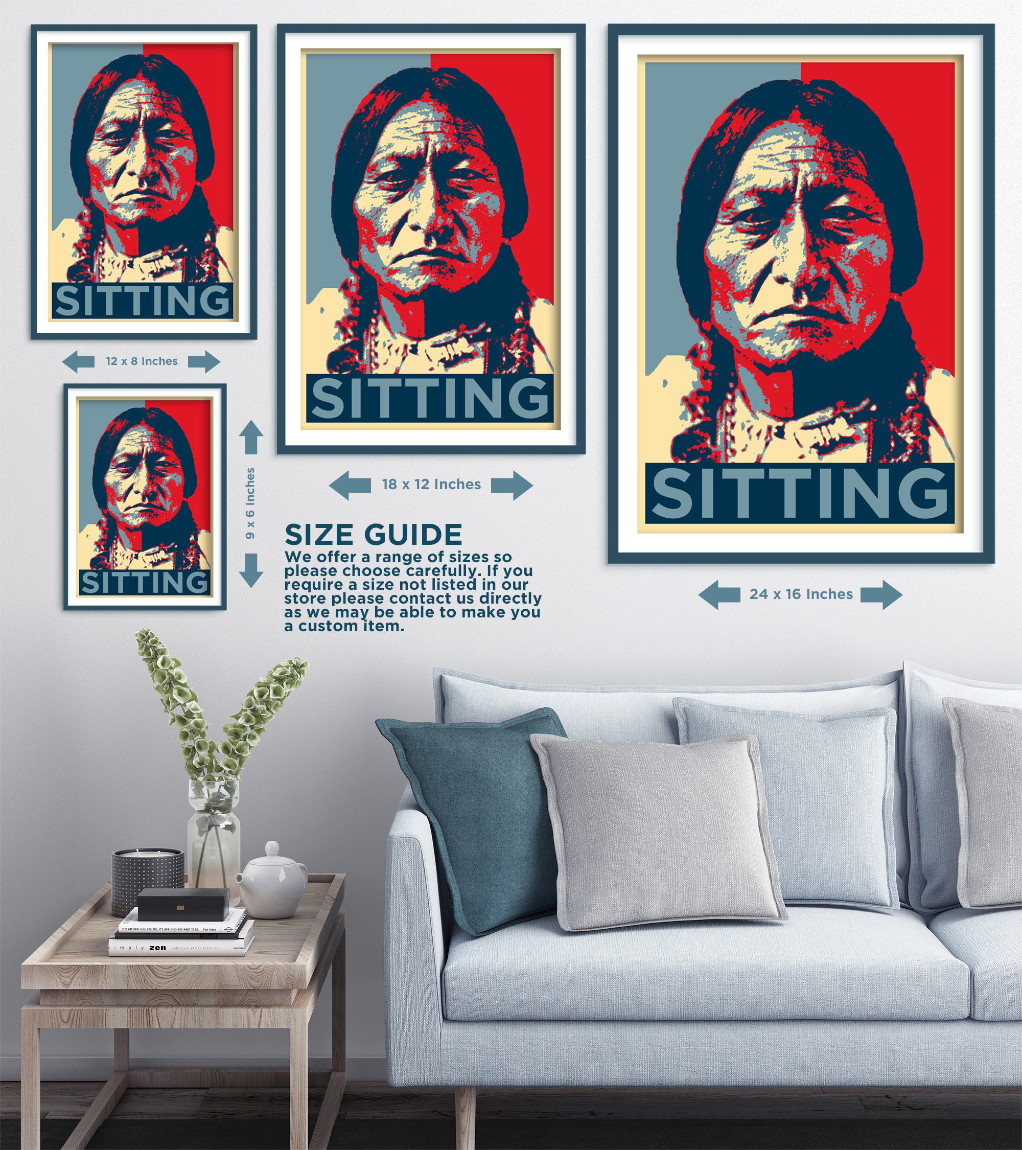 Sitting Bull Original Art Print Photo Poster Gift Native | Etsy