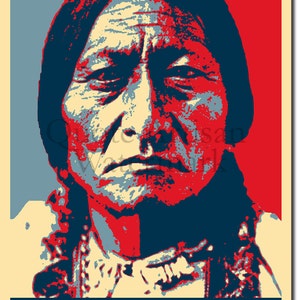 Sitting Bull Original Art Print Photo Poster Gift Native American Wall ...