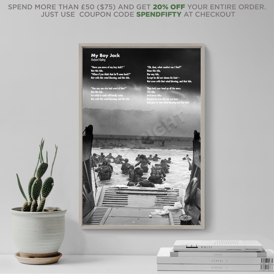 Rudyard Kipling Poem - My Boy Jack - Poster Original Art Print Photo ...