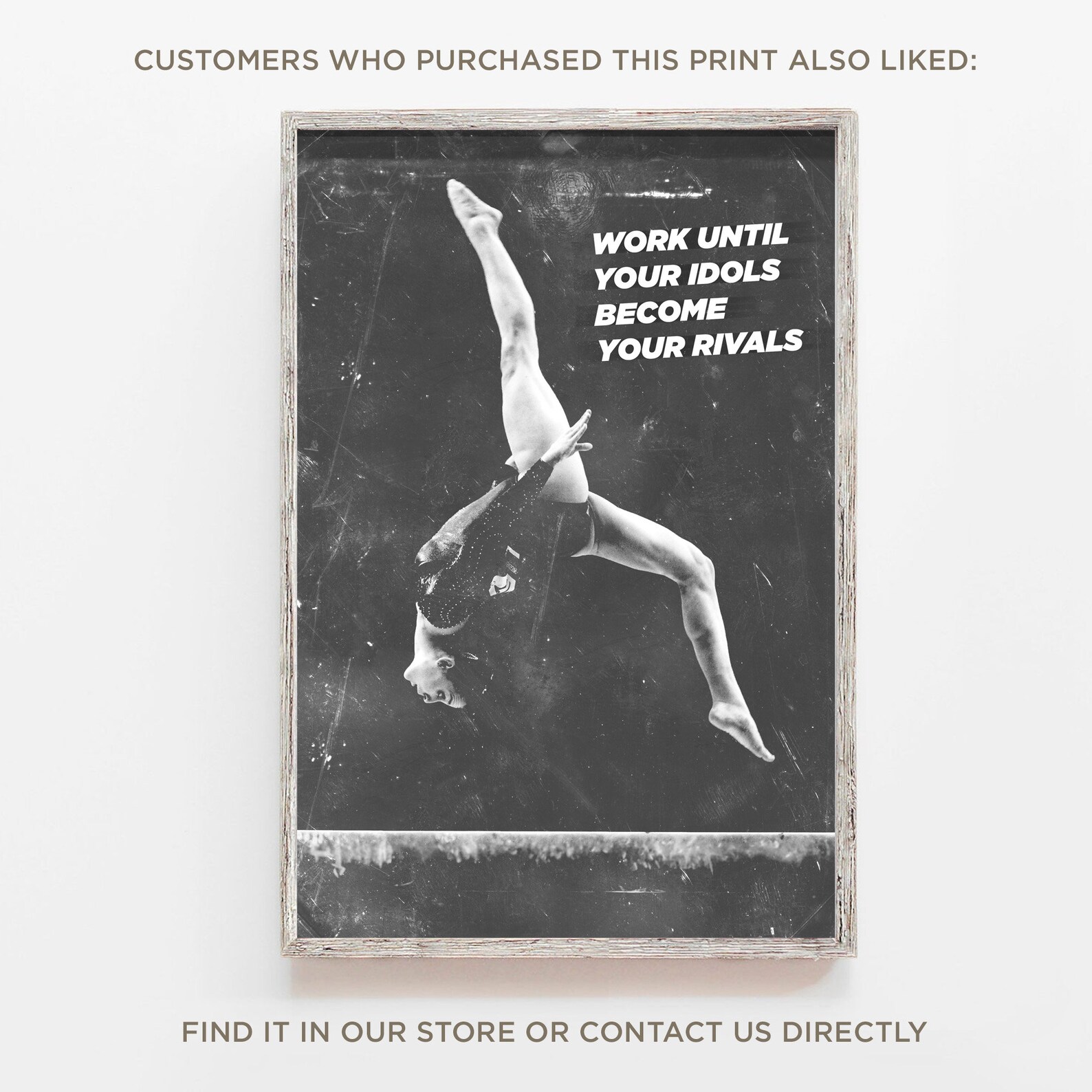 Gymnastics Motivational Quote Poster there is Only One | Etsy