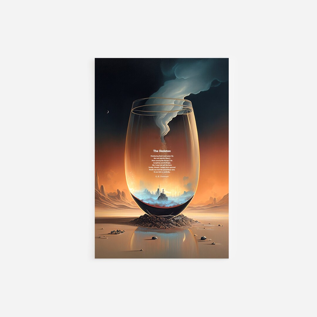 G. K. Chesterton Poem - the Skeleton - the Future Glass - Art Print ...