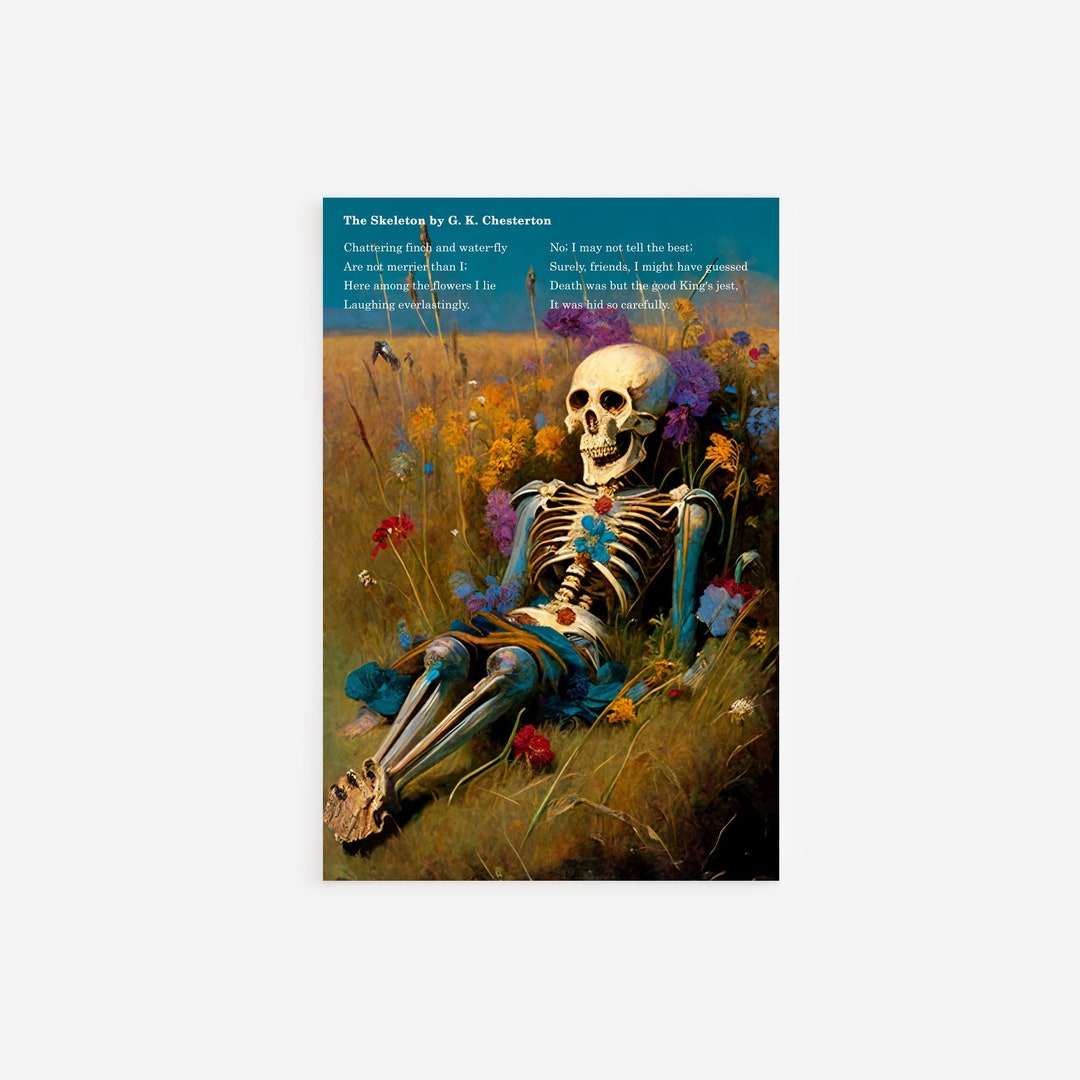 G. K. Chesterton Poem - the Skeleton - Laughing Everlastingly - Art ...