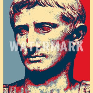 Augustus Caesar Original Art Print - Photo Poster Gift - Roman Emperor ...