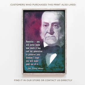 John Adams Original Art Print - Photo Poster Gift Wall Decor Quote ...