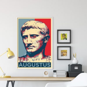 Augustus Caesar Original Art Print - Photo Poster Gift - Roman Emperor ...