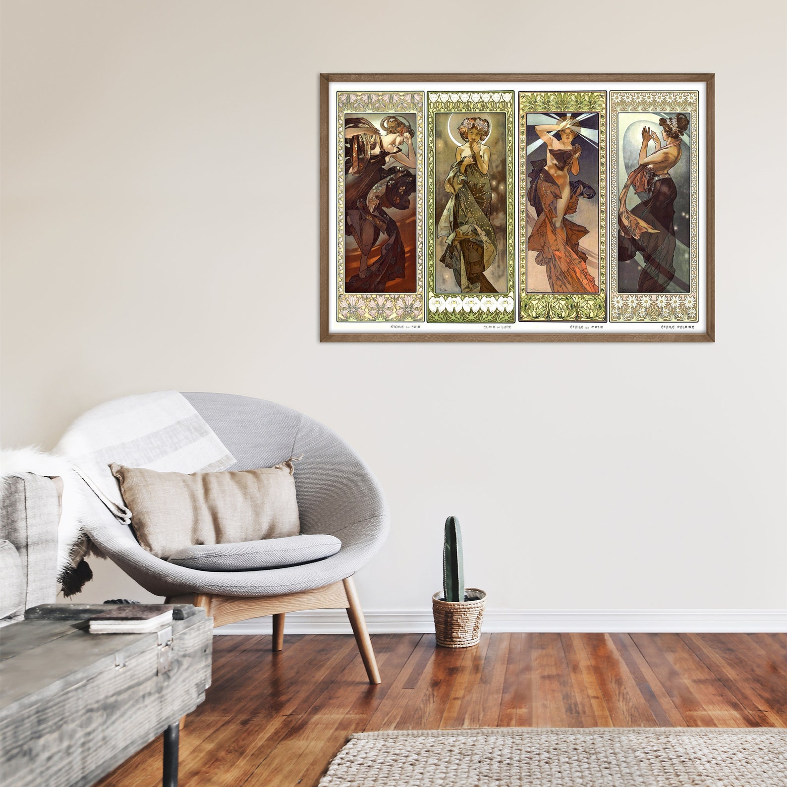 Alphonse Mucha - Autumn Moon and Stars (1902) - Classic Painting Photo ...