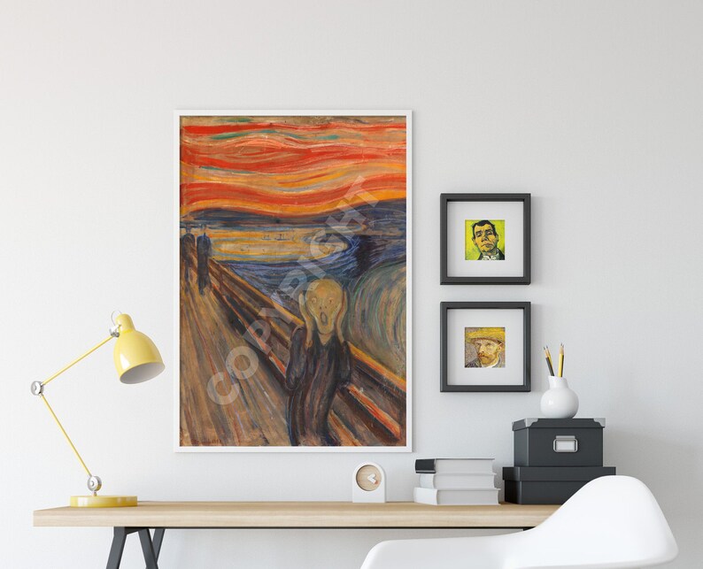 Edvard Munch the Scream 1893 Reproduction of a Classic - Etsy