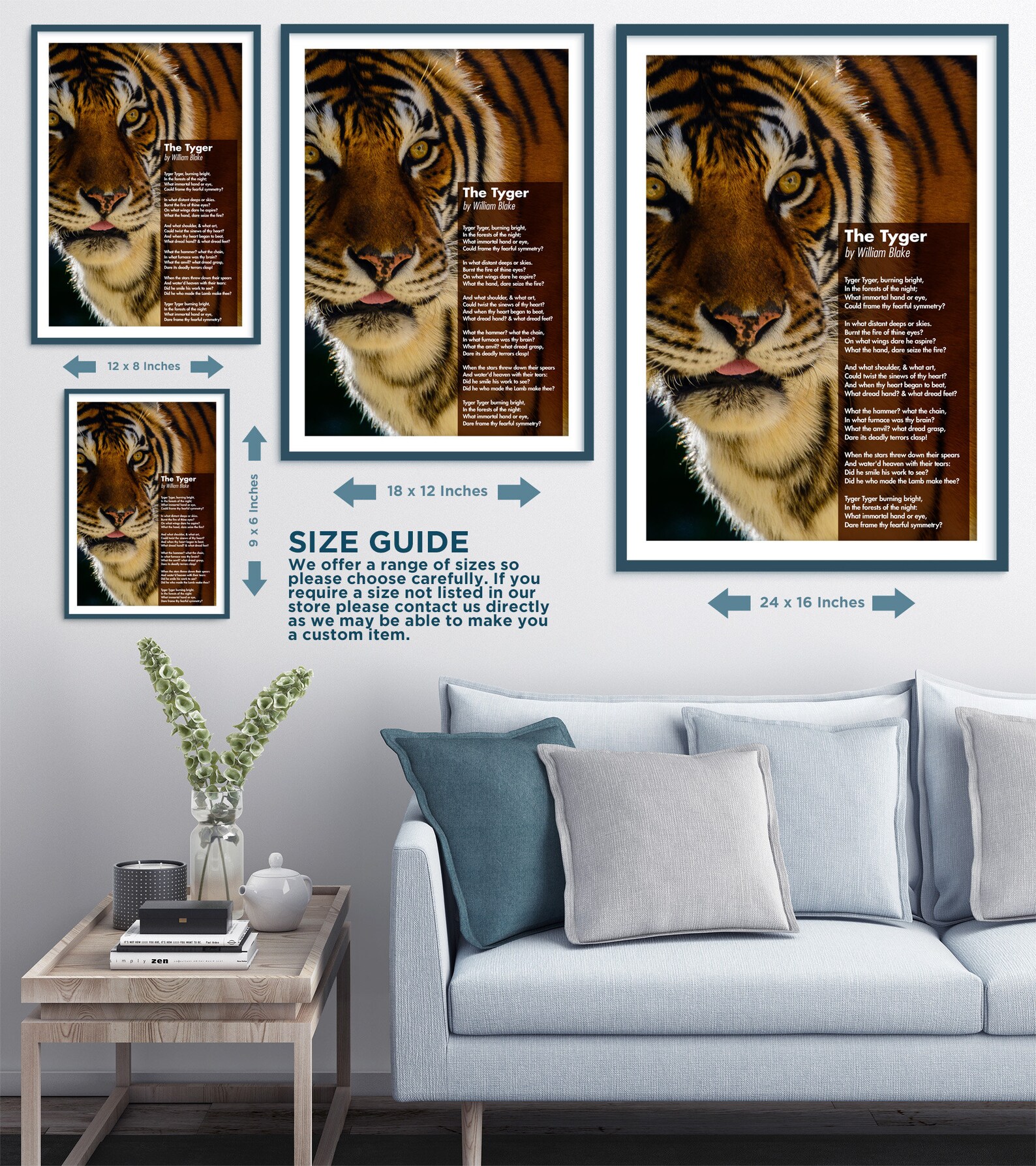 William Blake Poem the Tyger Poster Original Art Print - Etsy UK