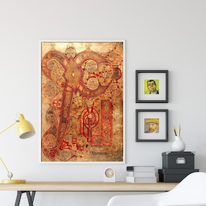 Book of Kells Chi Rho Art Print Poster Painting Museum Quality Giclee ...
