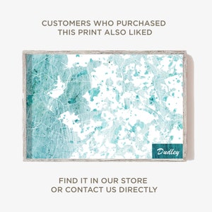 Dudley Map - Original Art Print - City Street Map of Dudley, England ...