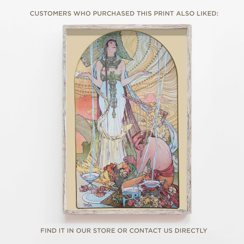 Alphonse Mucha - Four Seasons (1897) - Classic Painting Photo Poster ...