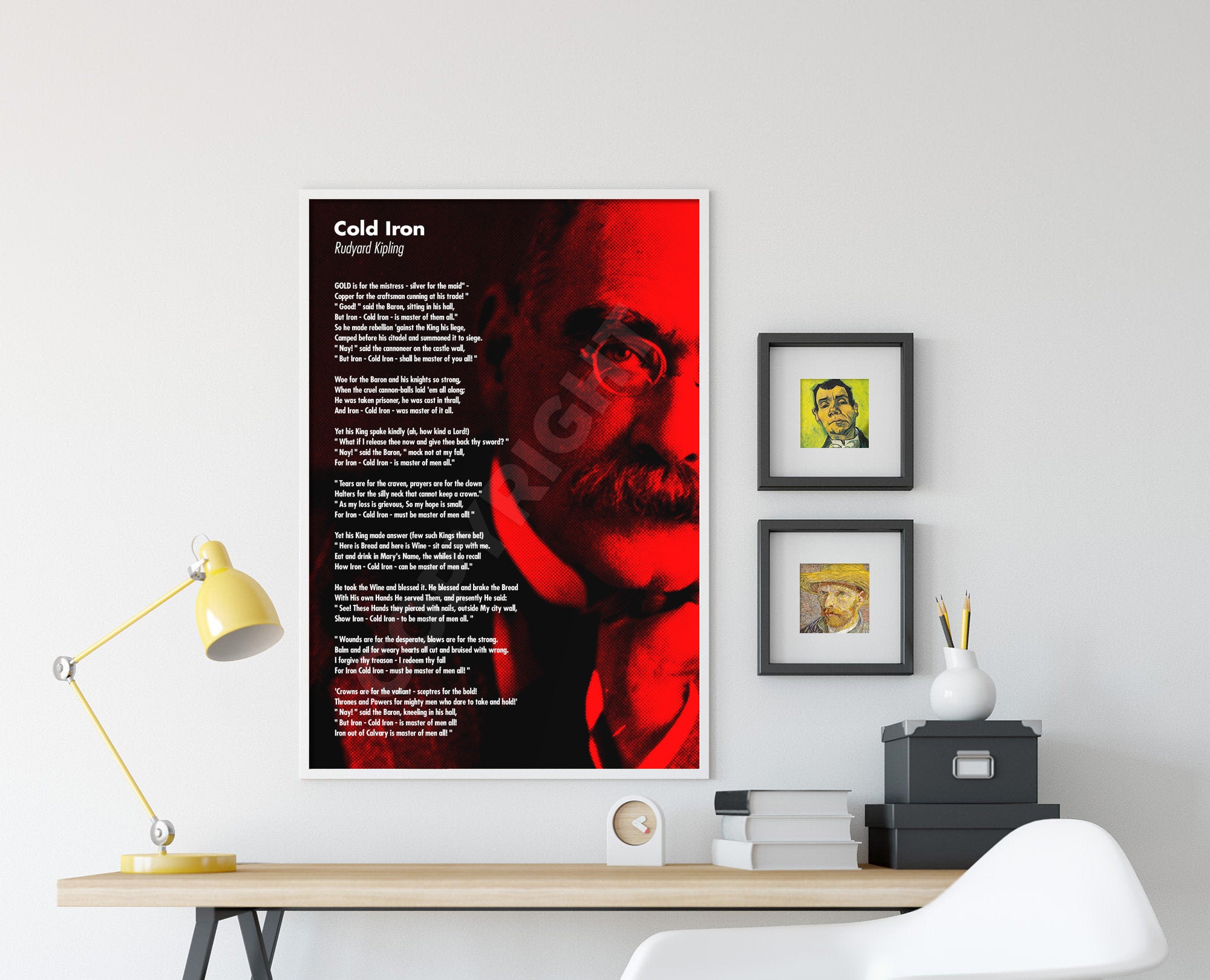 Rudyard Kipling Poem Cold Iron Poster Original Art Print | Etsy