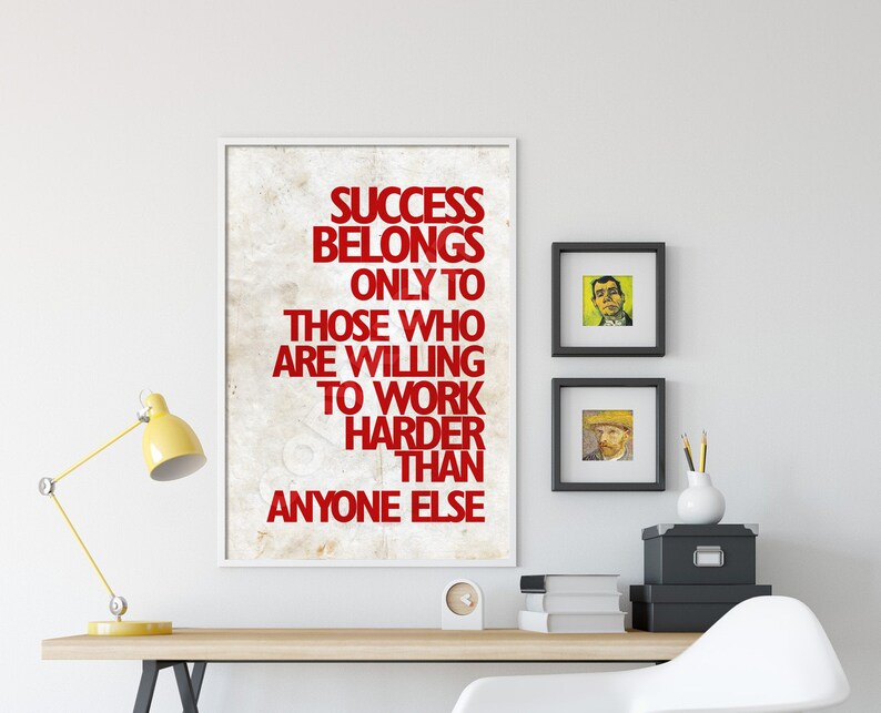 Motivational Quote Poster Success Belongs Only to Those Who - Etsy UK