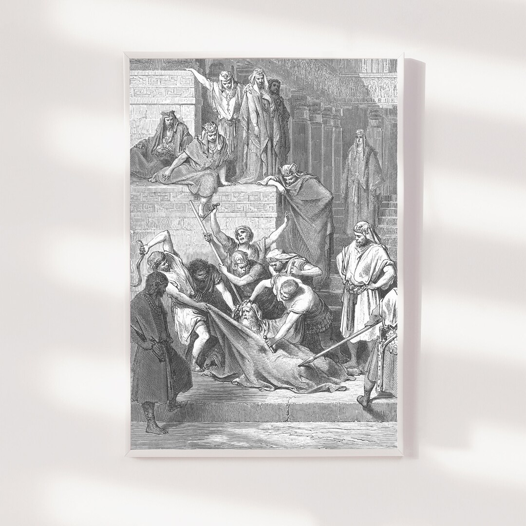 Gustave Dore - the Martyrdom of Eleazar the Scribe (1866) - Drawing Photo Poster Print Art Gift ...