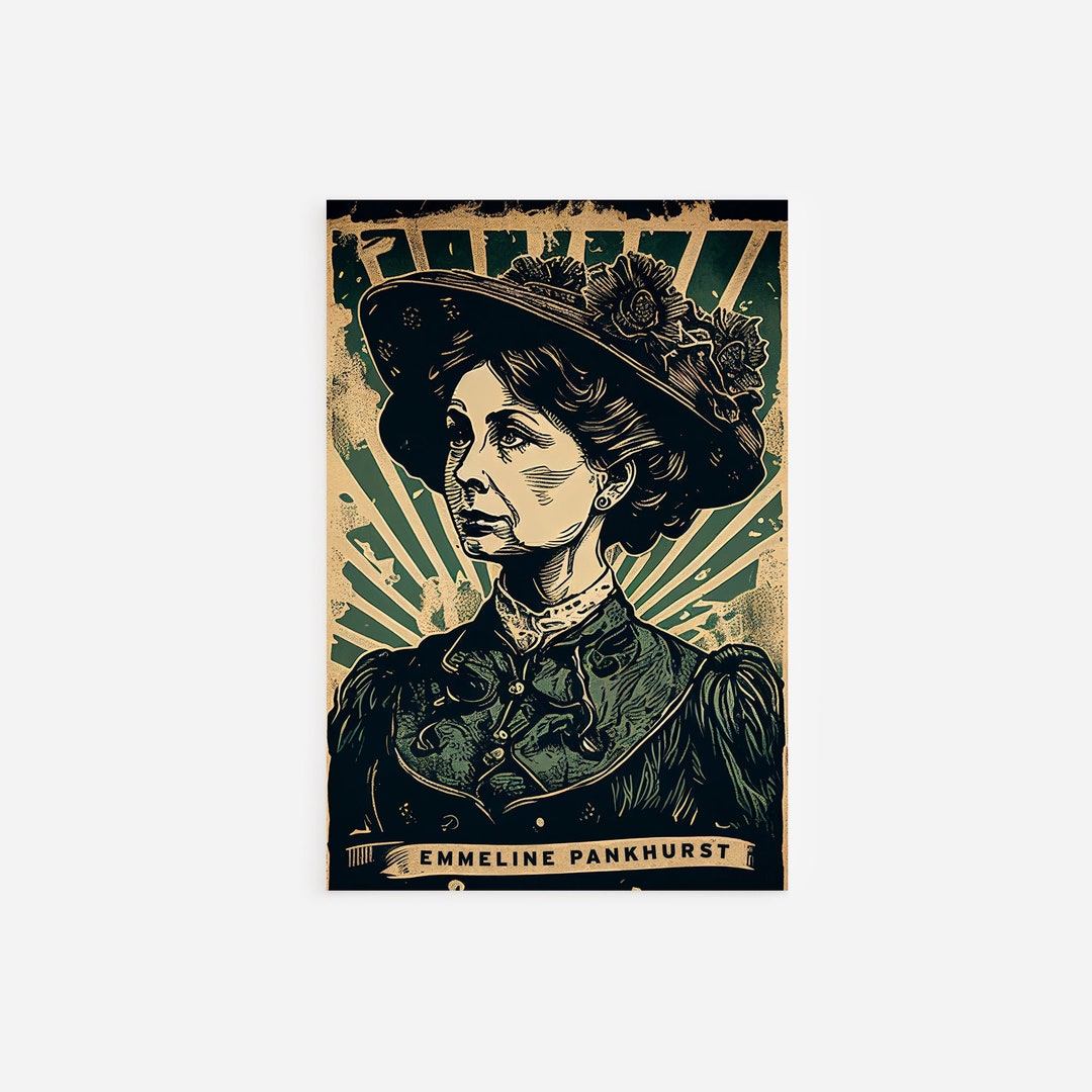 Emmeline Pankhurst - Hopey - Art Print Poster Painting - Museum Quality ...
