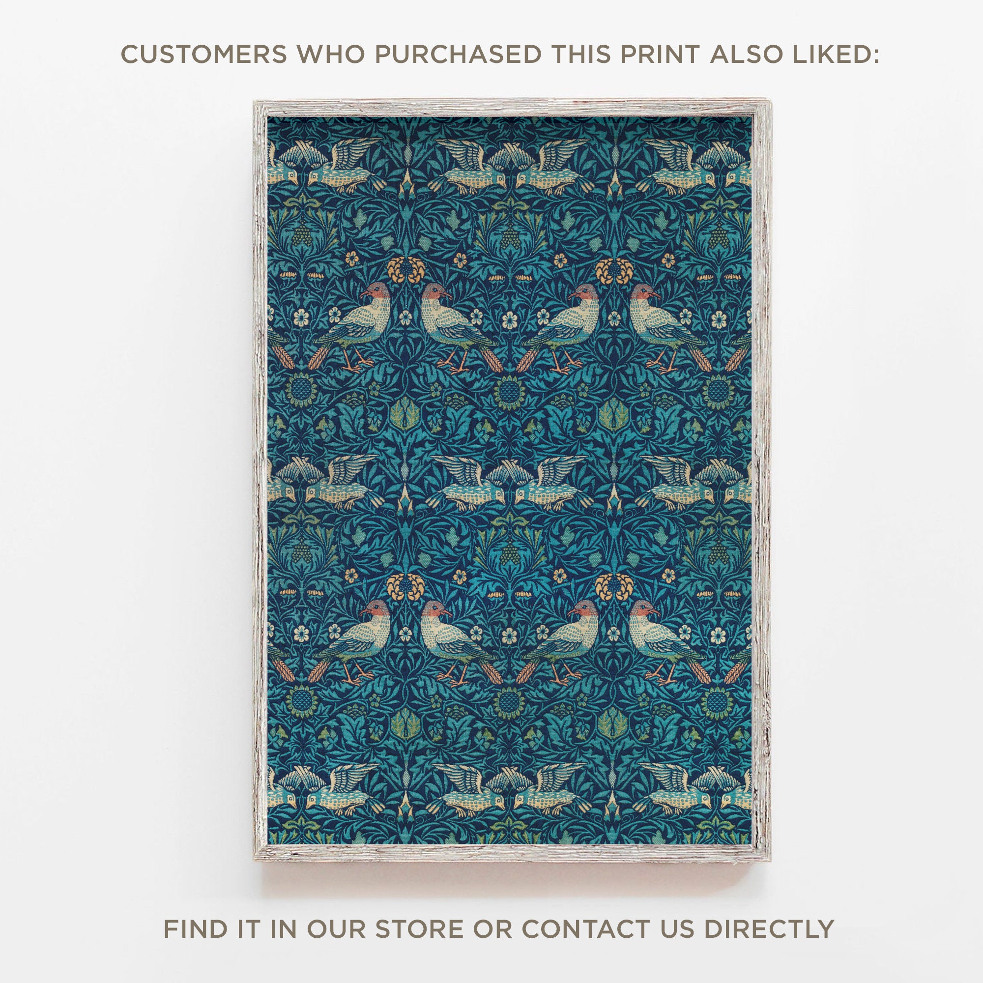 William Morris - Pink and Rose Wallpaper (1890) - Classic Print Poster ...