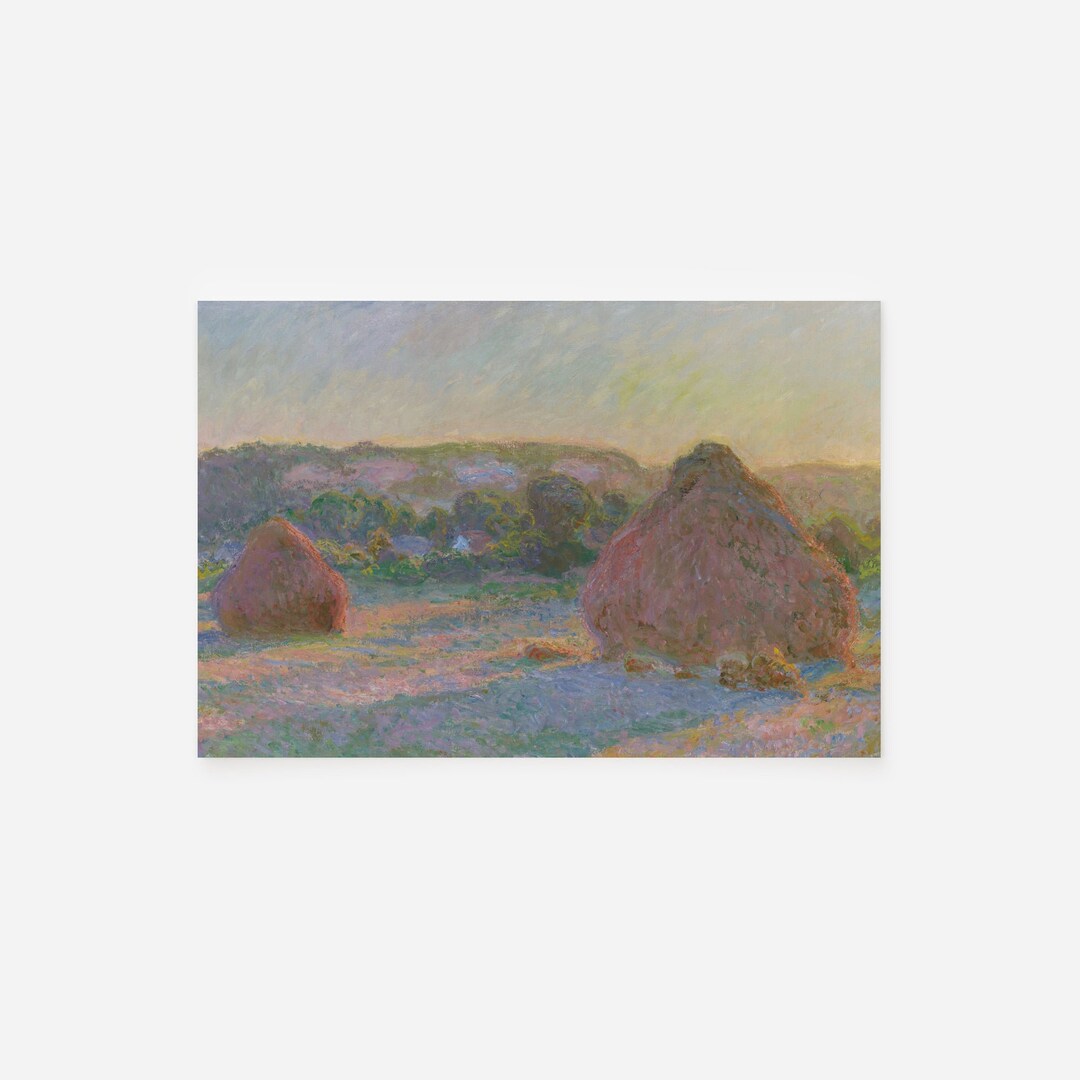 Claude Monet - Stacks of Wheat End of Summer (1890) - Art Print Poster ...