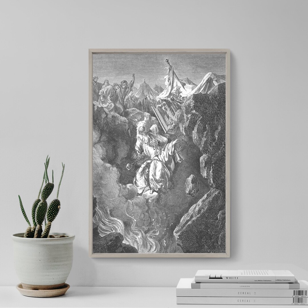 Gustave Dore the Death of Korah Dathan and Abiram 1866 Drawing Photo ...