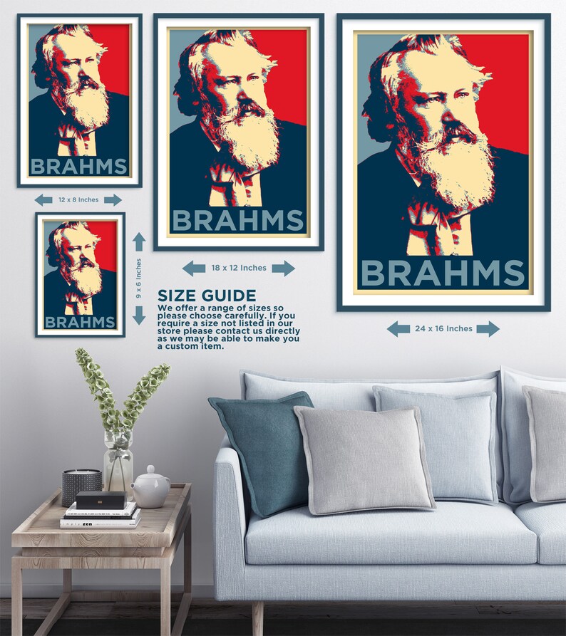 Johannes Brahms Original Art Print Photo Poster Gift - Etsy