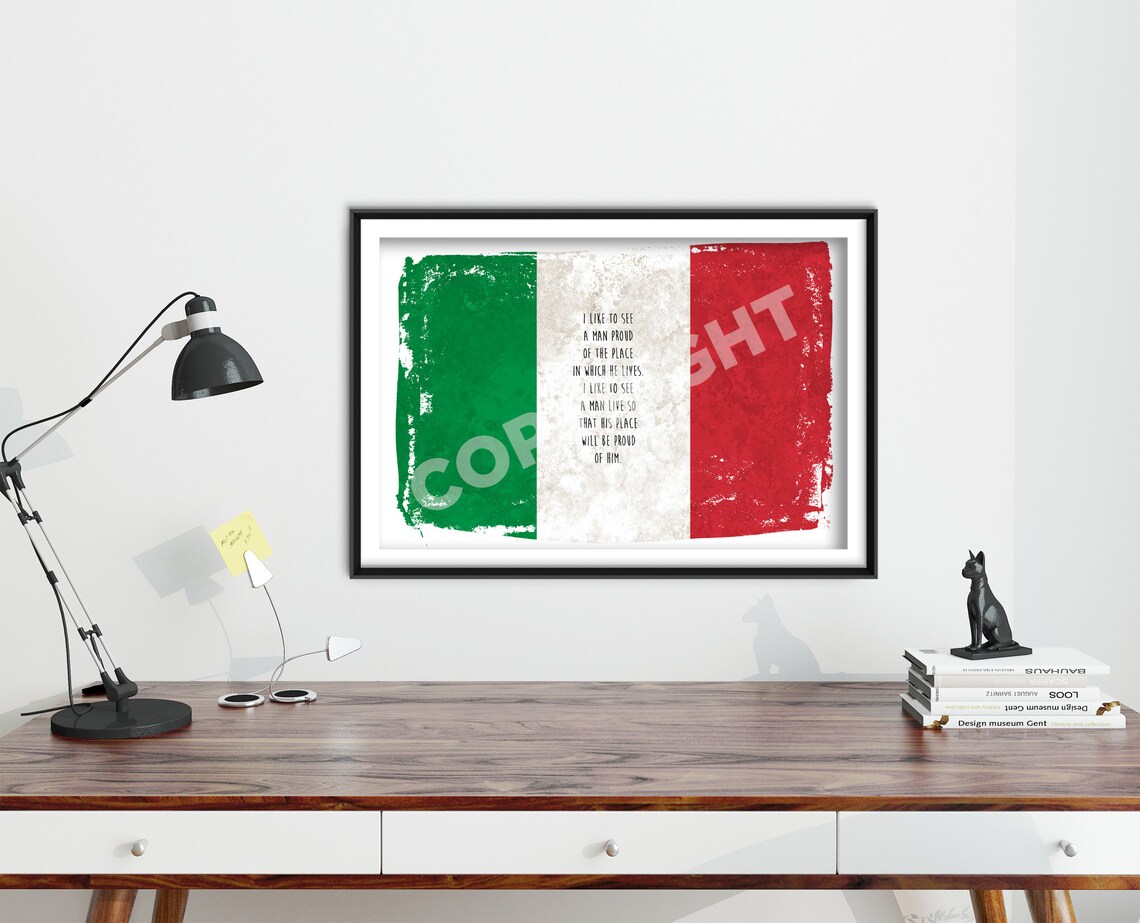 Italian Flag Motivational Print National Pride Quote - Etsy UK