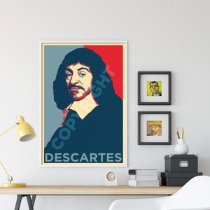 René Descartes Original Art Print - Photo Poster Gift Wall Home Decor ...