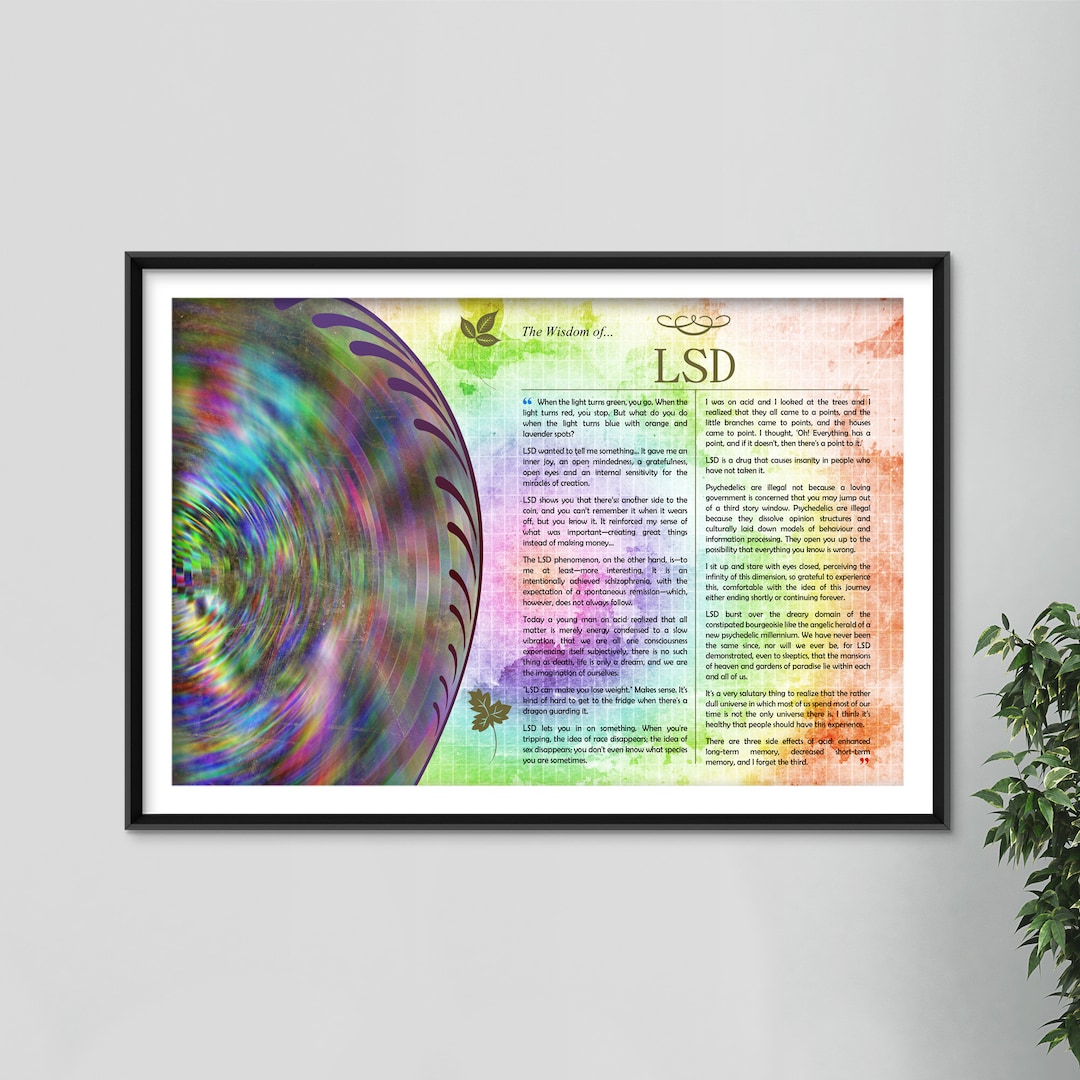 The Wisdom of LSD - Original Art Print Featuring His Greatest Quotes ...