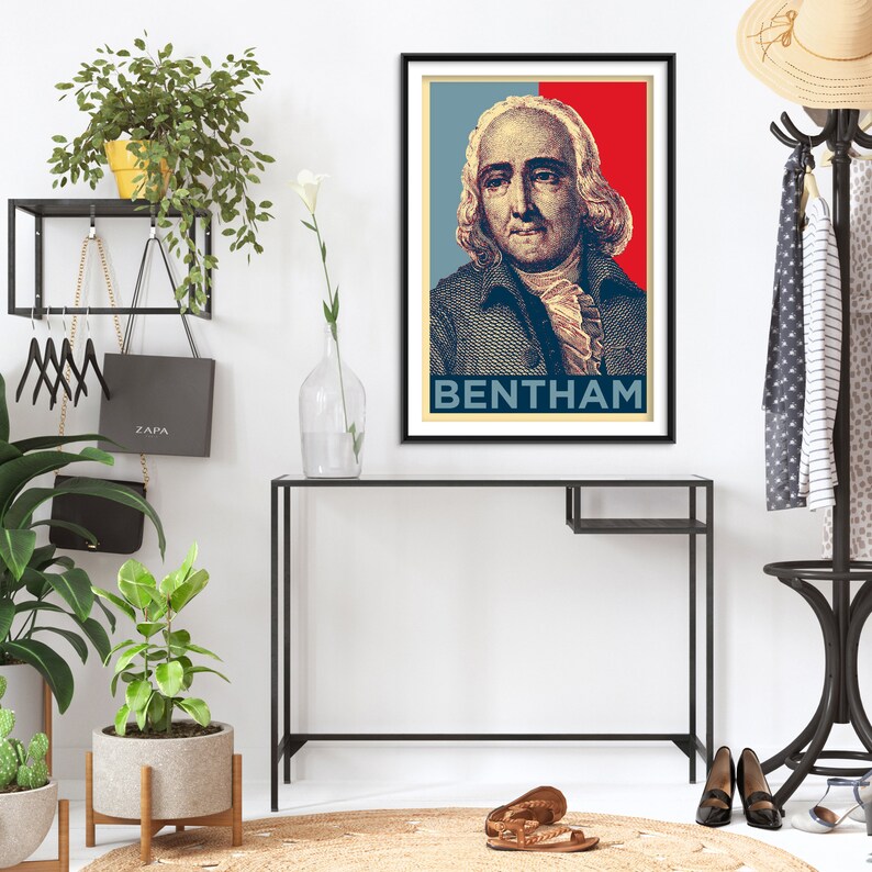 Jeremy Bentham Original Art Print Photo Poster Gift Wall - Etsy UK