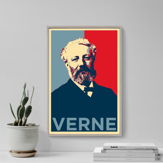Jules Verne Original Art Print Photo Poster Gift Wall Home | Etsy