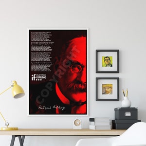 IF - Rudyard Kipling Motivational Poem - Original Art Print Photo ...