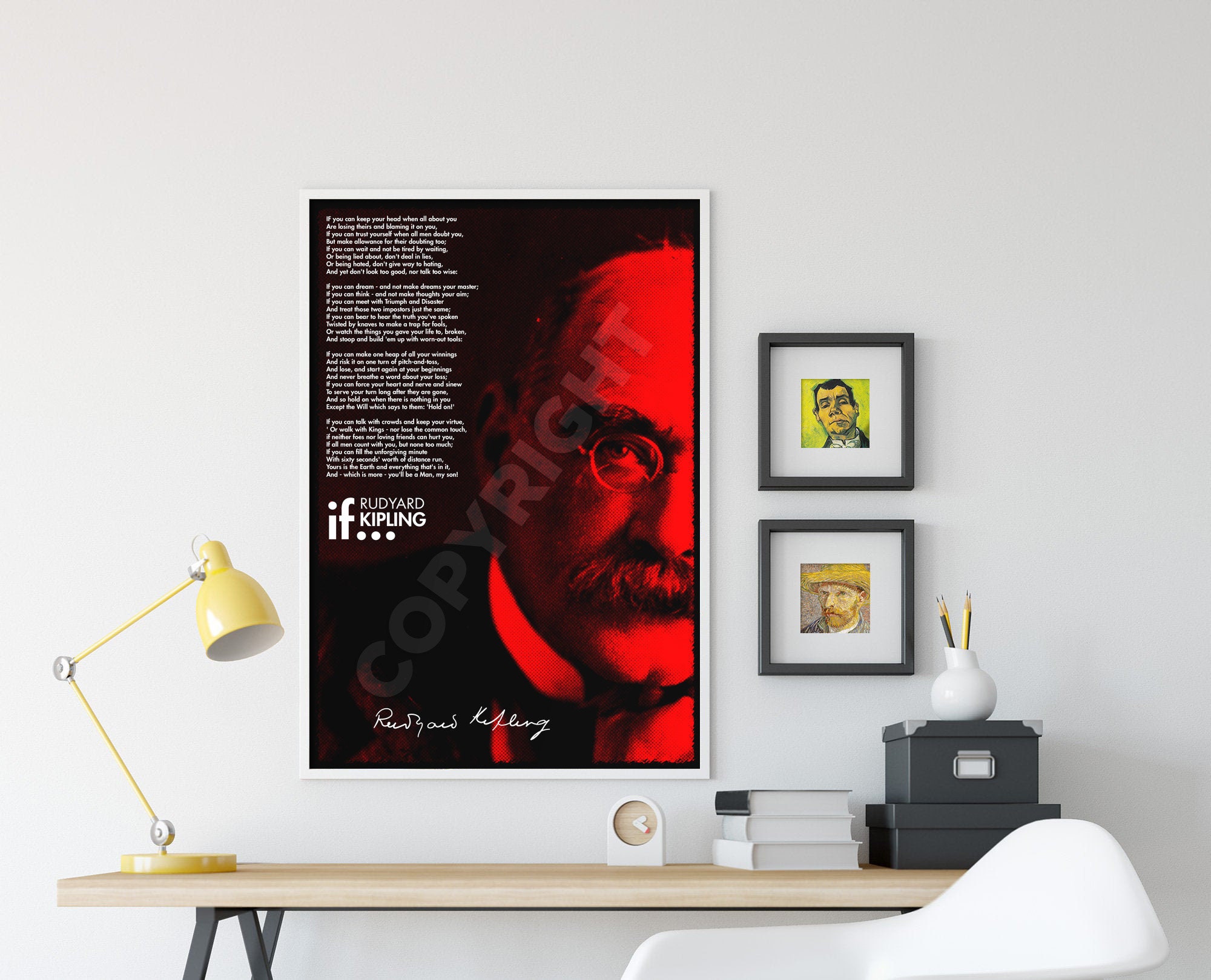IF Rudyard Kipling Motivational Poem Original Art Print - Etsy UK