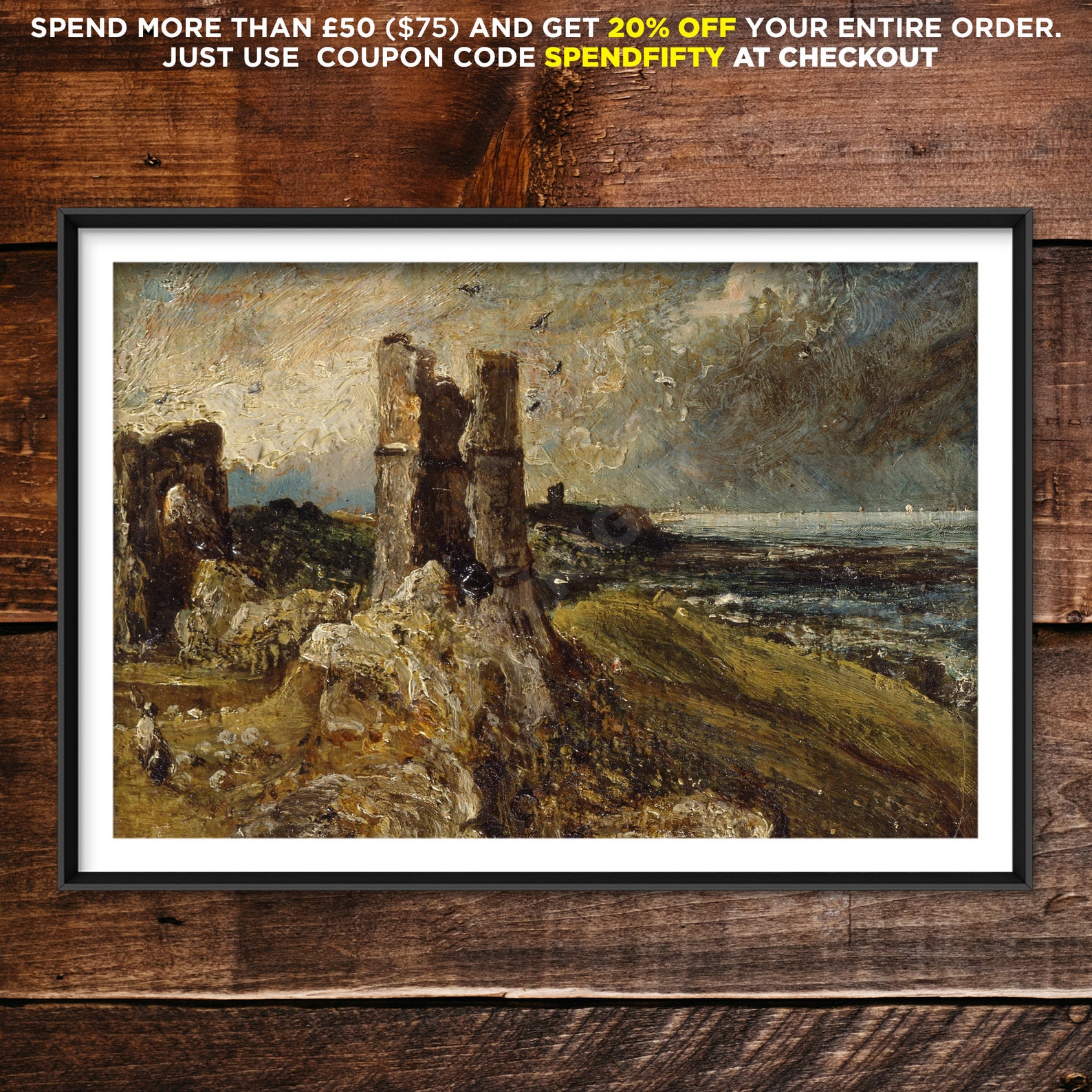 John Constable Hadleigh Castle 2 1829 Reproduction of a - Etsy UK