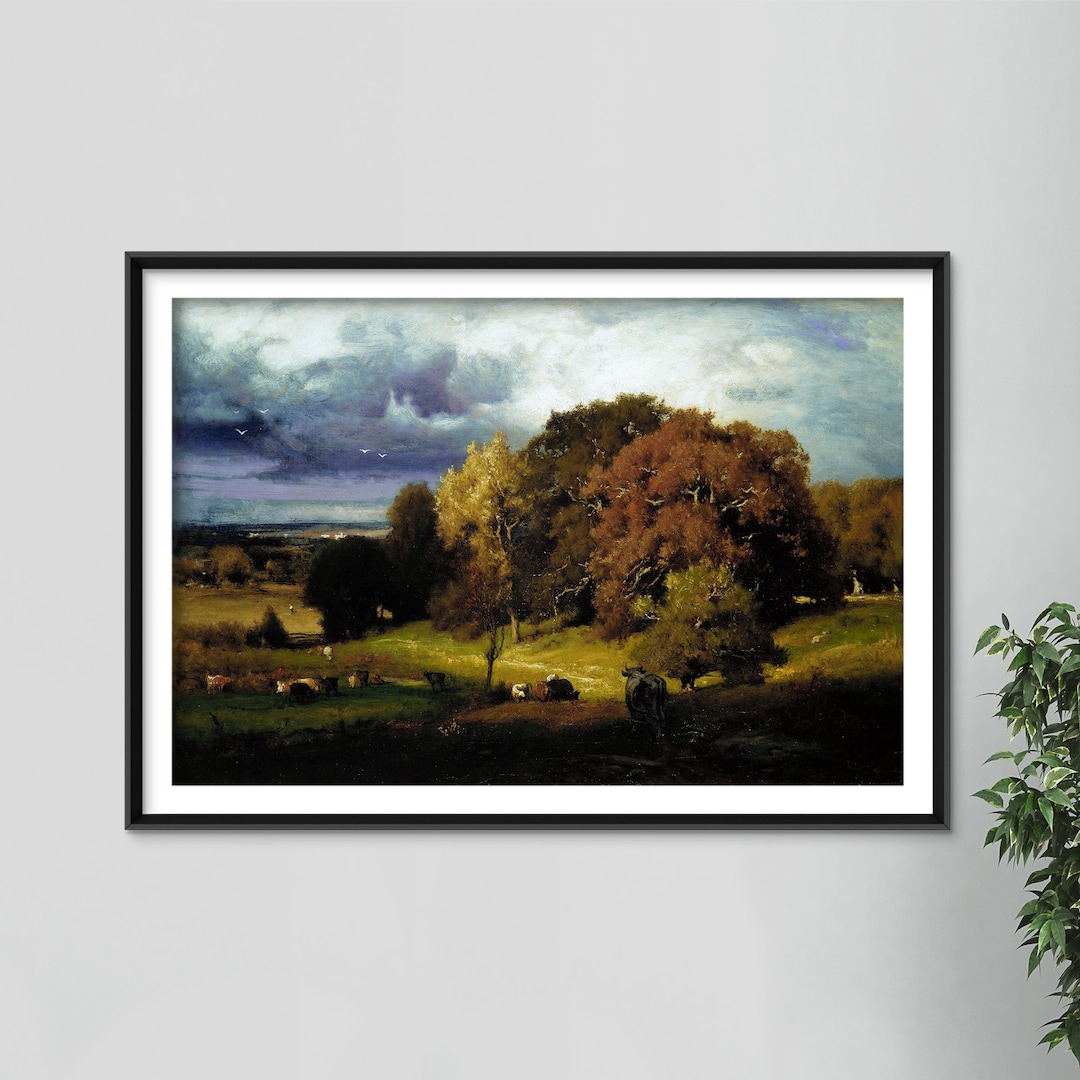 George Inness - Autumn Oaks (1878) - Classic Painting Photo Poster ...