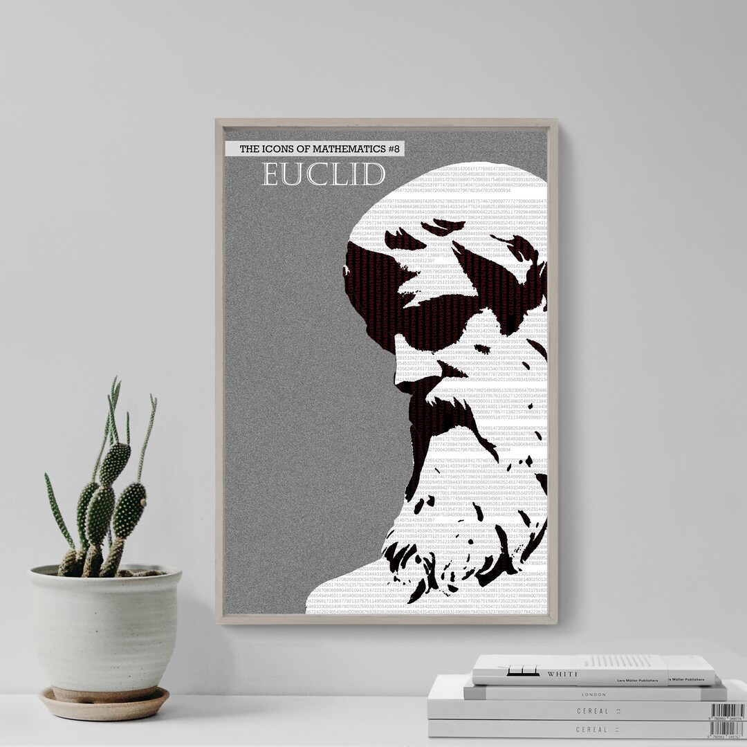 Euclid - the Icons of Mathematics #8 - Art Print Poster Wall Home Decor ...